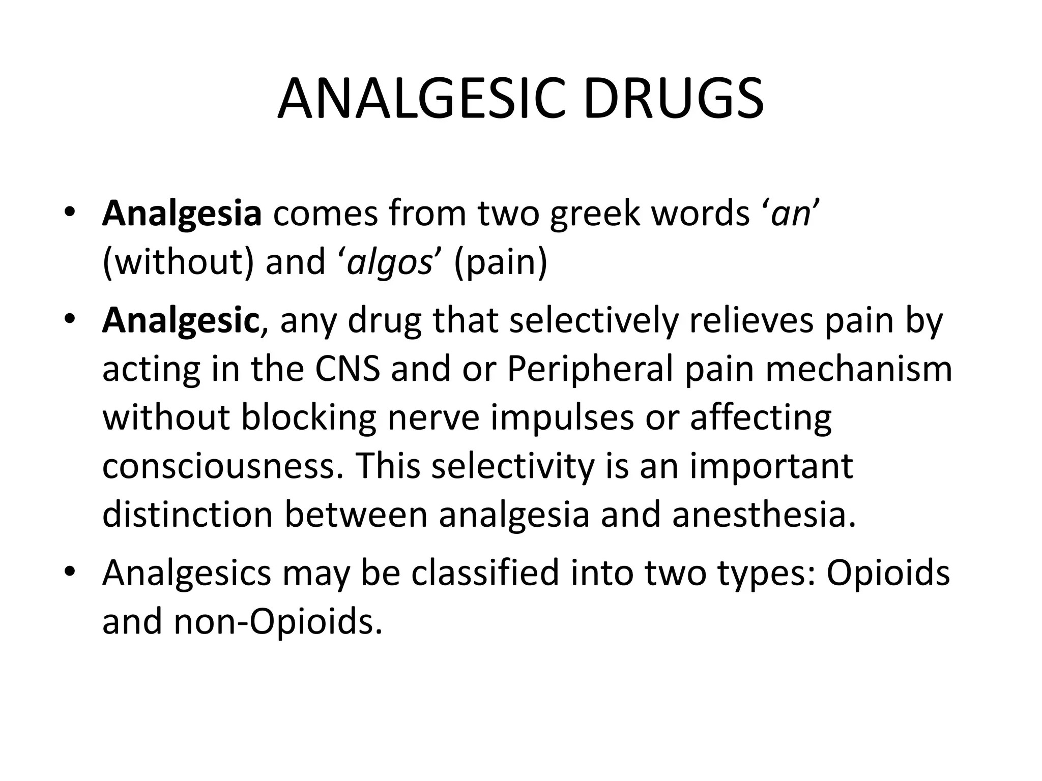 Analgesics | PPTX