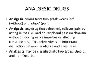 Analgesics | PPT