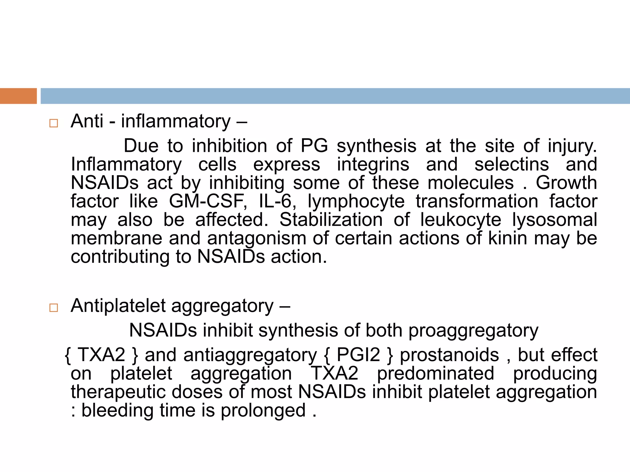Analgesics and anti inflammatory drugs | PPTX