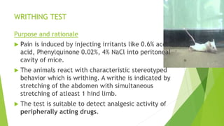 Analgesic screening methods | PPTX