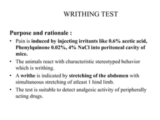 Analgesic Screening Models | PPTX