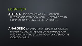 Analgesics in dentistry | POT