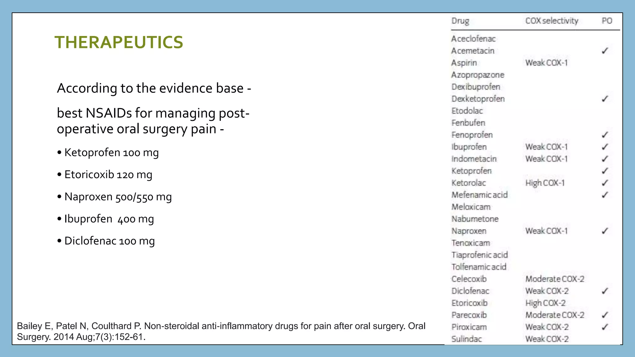 Analgesics in oral and maxillofacial surgery | PPTX