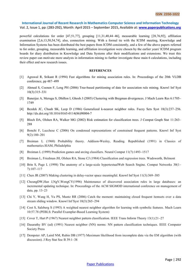 An Algorithm Analysis on Data Mining | PDF