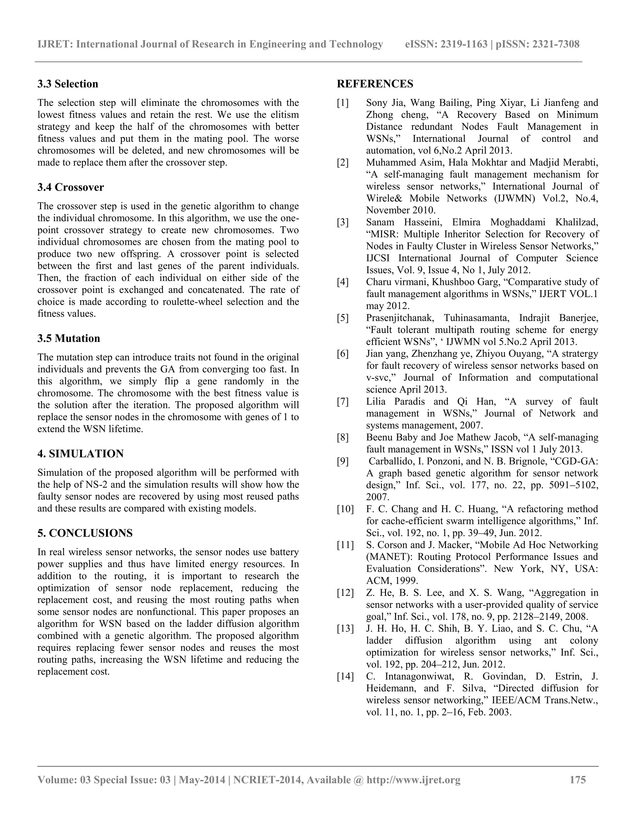 An Algorithm For Fault Node Recovery Of Wireless Sensor Network Pdf 2294
