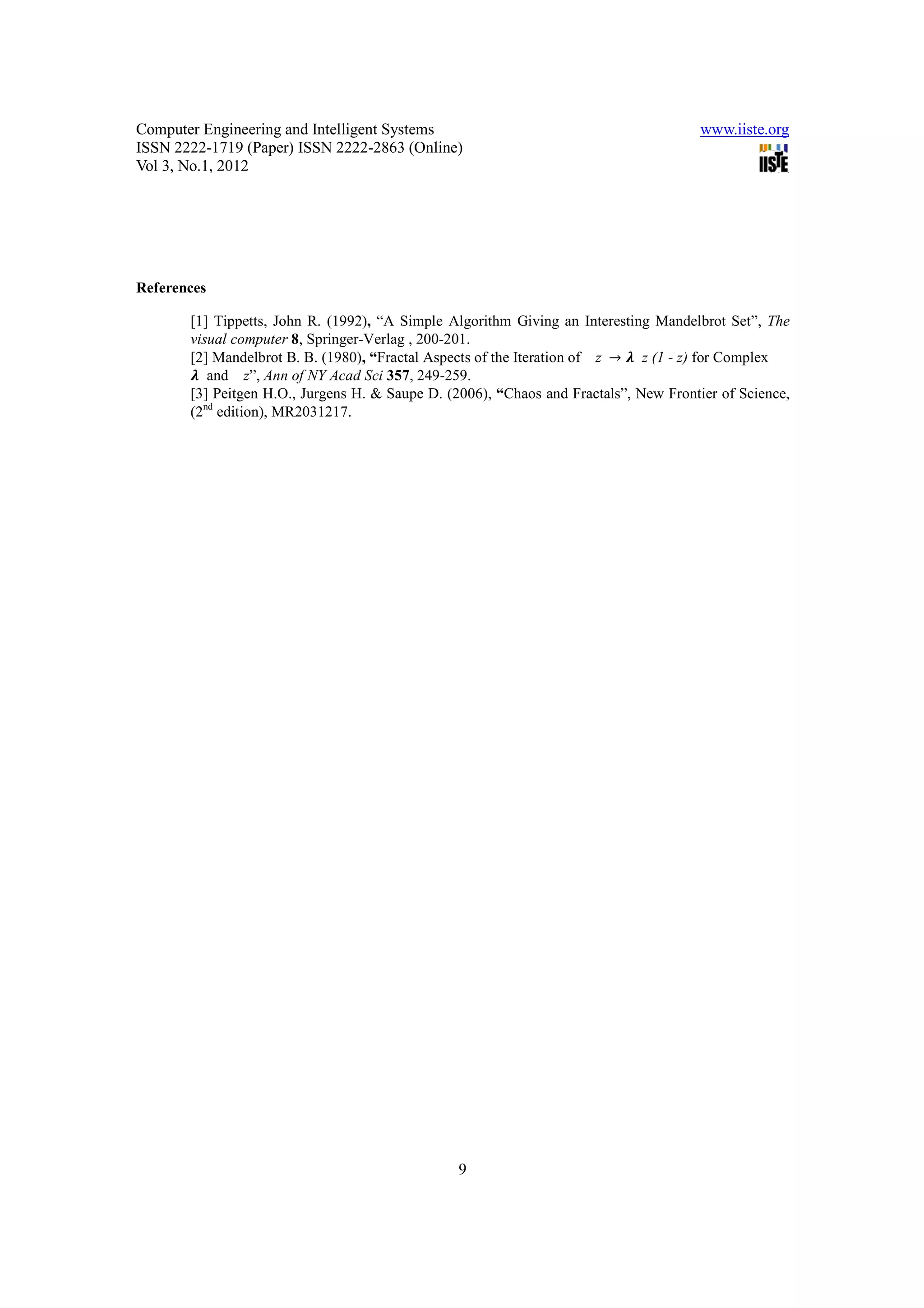 An algorithm for generating new mandelbrot and julia sets | PDF