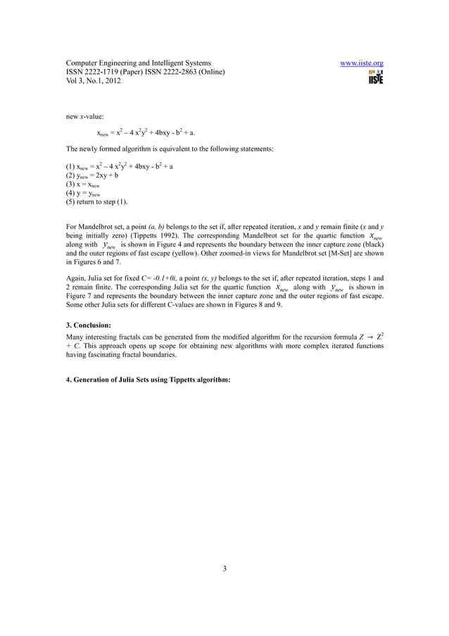 An algorithm for generating new mandelbrot and julia sets | PDF