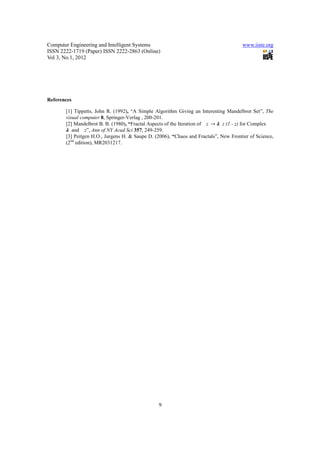 An algorithm for generating new mandelbrot and julia sets | PDF