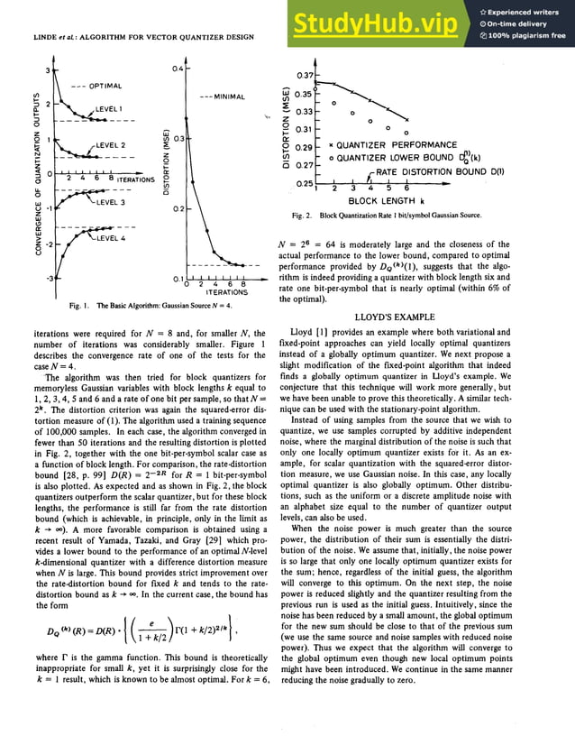 An Algorithm For Vector Quantizer Design Pdf 