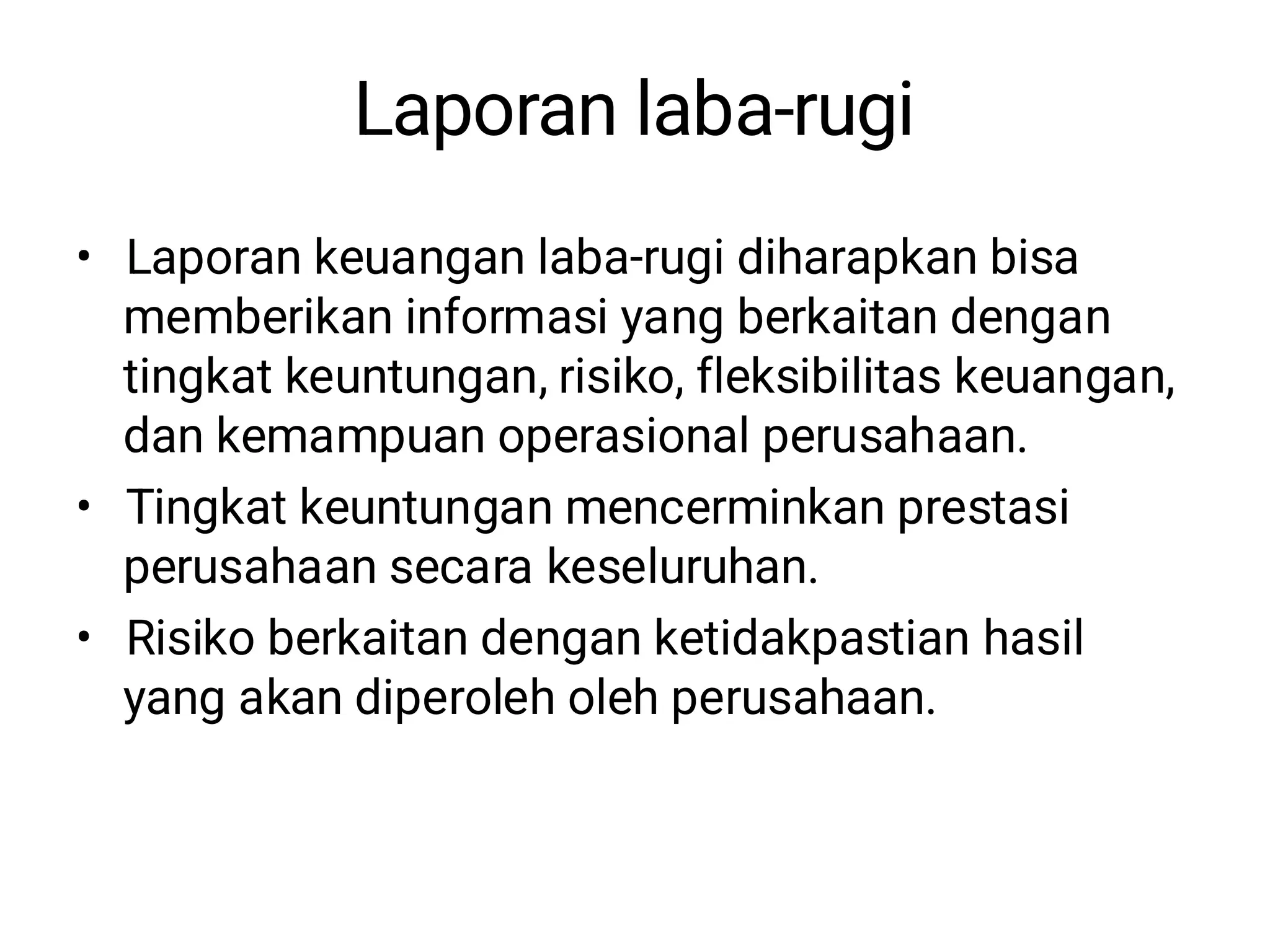 laporan keuangan fakuktas ekonomi bisnis laba rugi | PDF