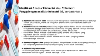 analisa volumetri kimia farmasi smk kelas xi | PPTX