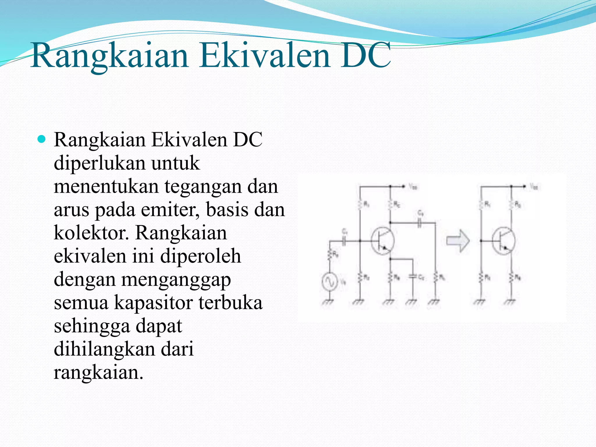 Analisa ac pada transistor | PPTX