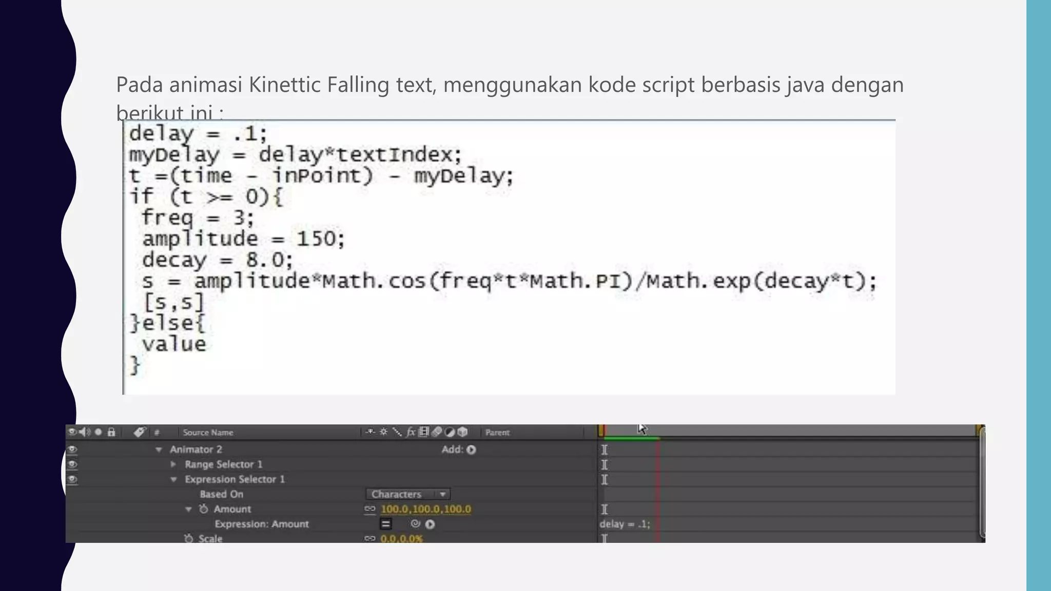 Analisa Expression pada after effect menggungakan bahasa script | PPT