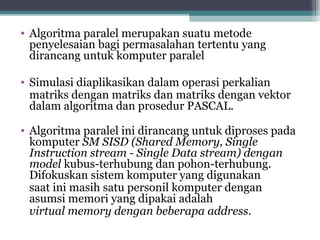 Analisa algoritma paralel | PPT