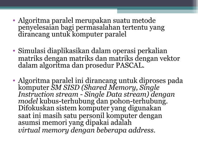Analisa algoritma paralel | PPT