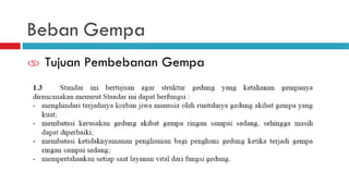 Analisa Beban Gempa Statis Untuk Pembebanan Struktur .pptx