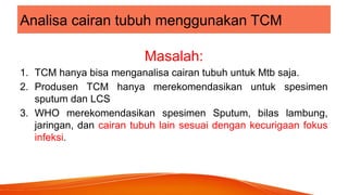 Analisa Cairan tubuh menggunakan TCM.pptx