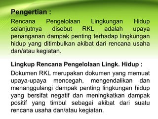 Analisa dampak lingkungan | PPTX