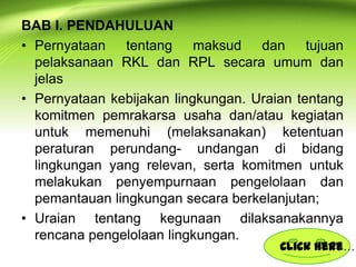 Analisa dampak lingkungan | PPTX