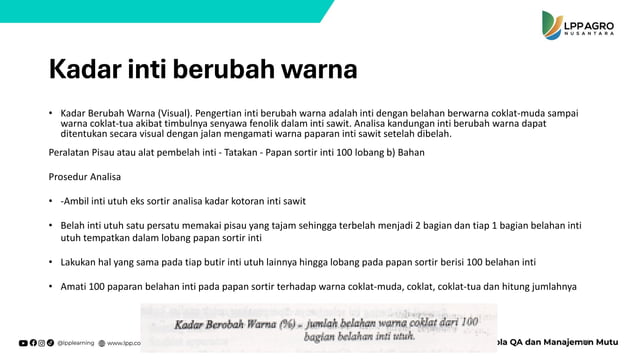 Analisa dan Pengendalian Mutu minyak kelapa sawit | PPT