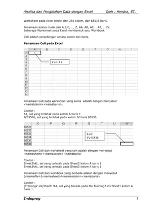 Analisa dan pengolahan data dengan excel | PDF