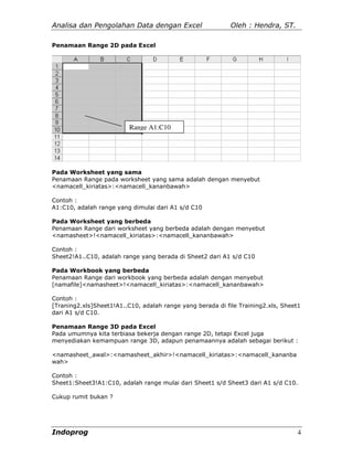 Analisa dan pengolahan data dengan excel | PDF