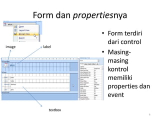Analisa dan perancangan sistem 05 form | PPTX