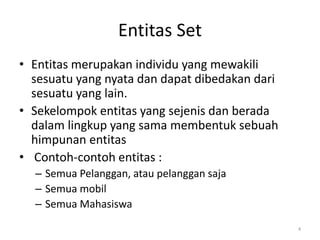 Analisa dan perancangan sistem informasi 07 entity relationship diagram ...