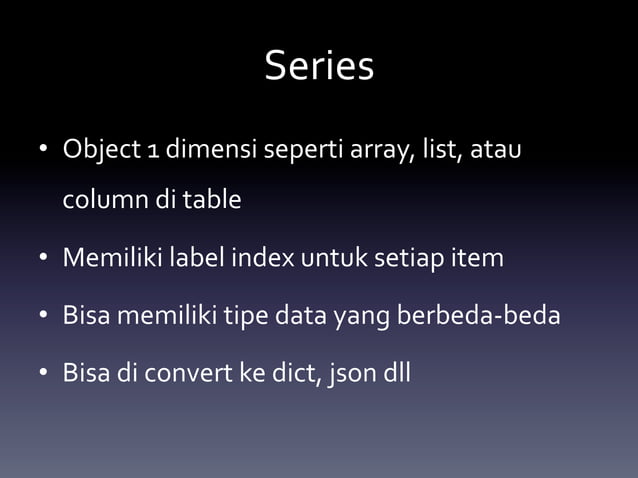 Analisa data di python dengan pandas | PDF