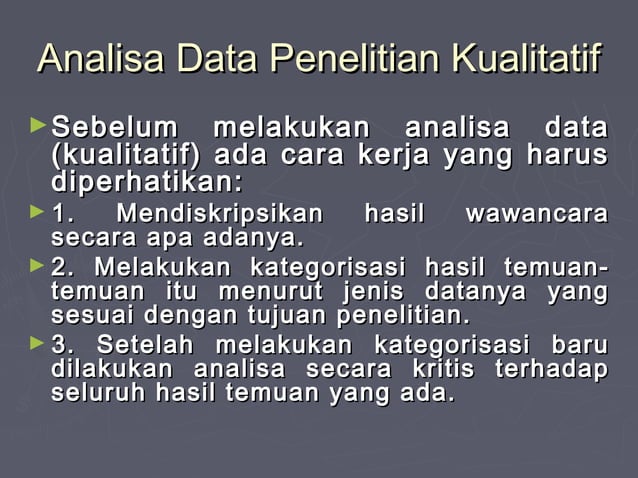 Analisa data kualitatif | PPT