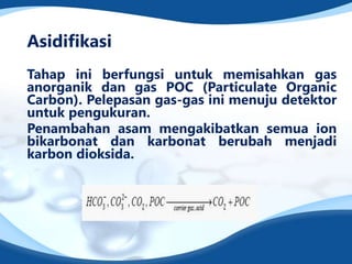 Analisa gas co2 dalam air menggunakan toc | PPTX