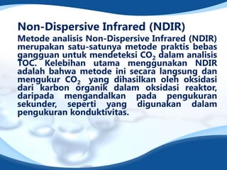 Analisa gas co2 dalam air menggunakan toc | PPTX