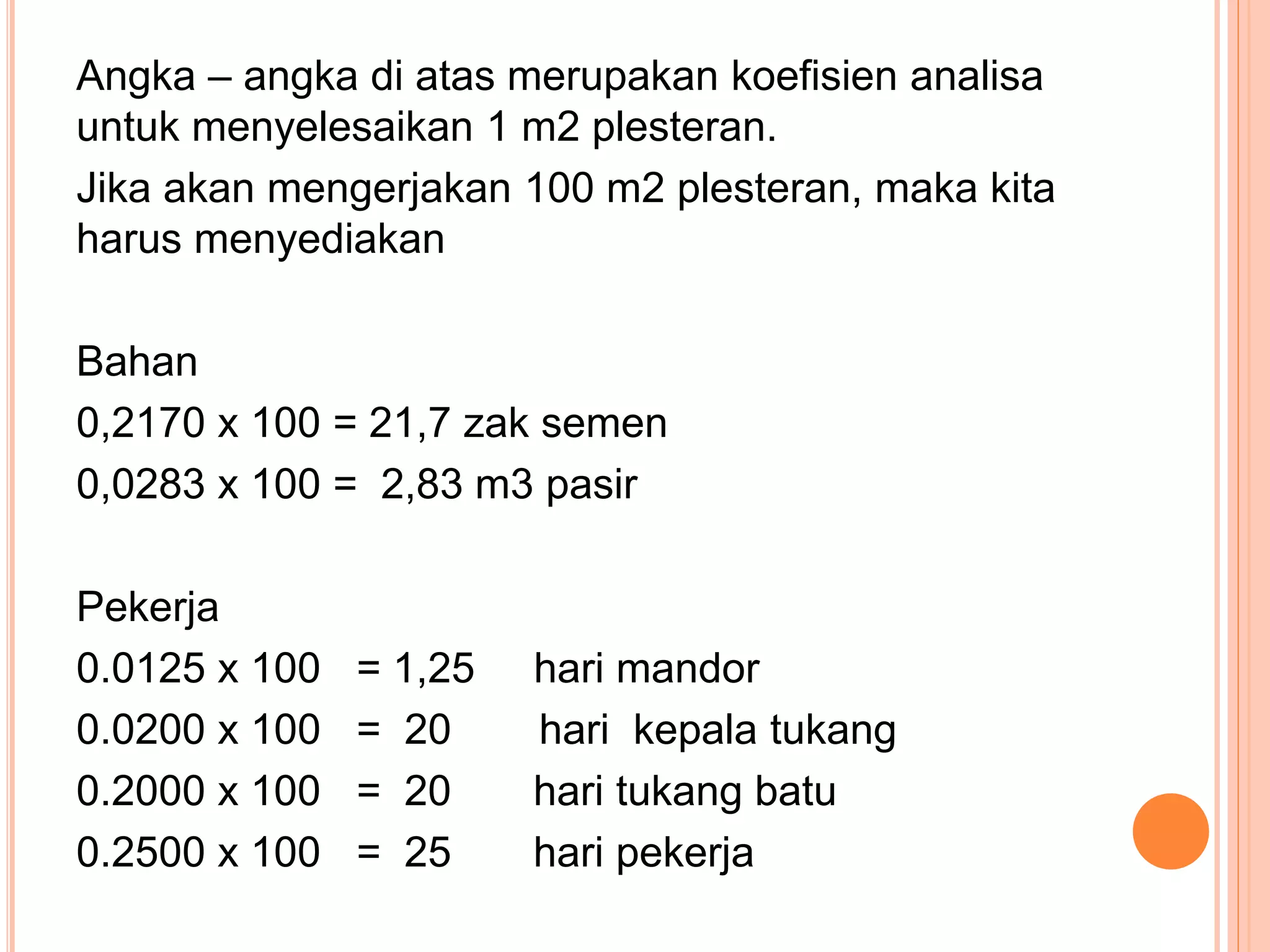 Analisa harga satuan | PPTX