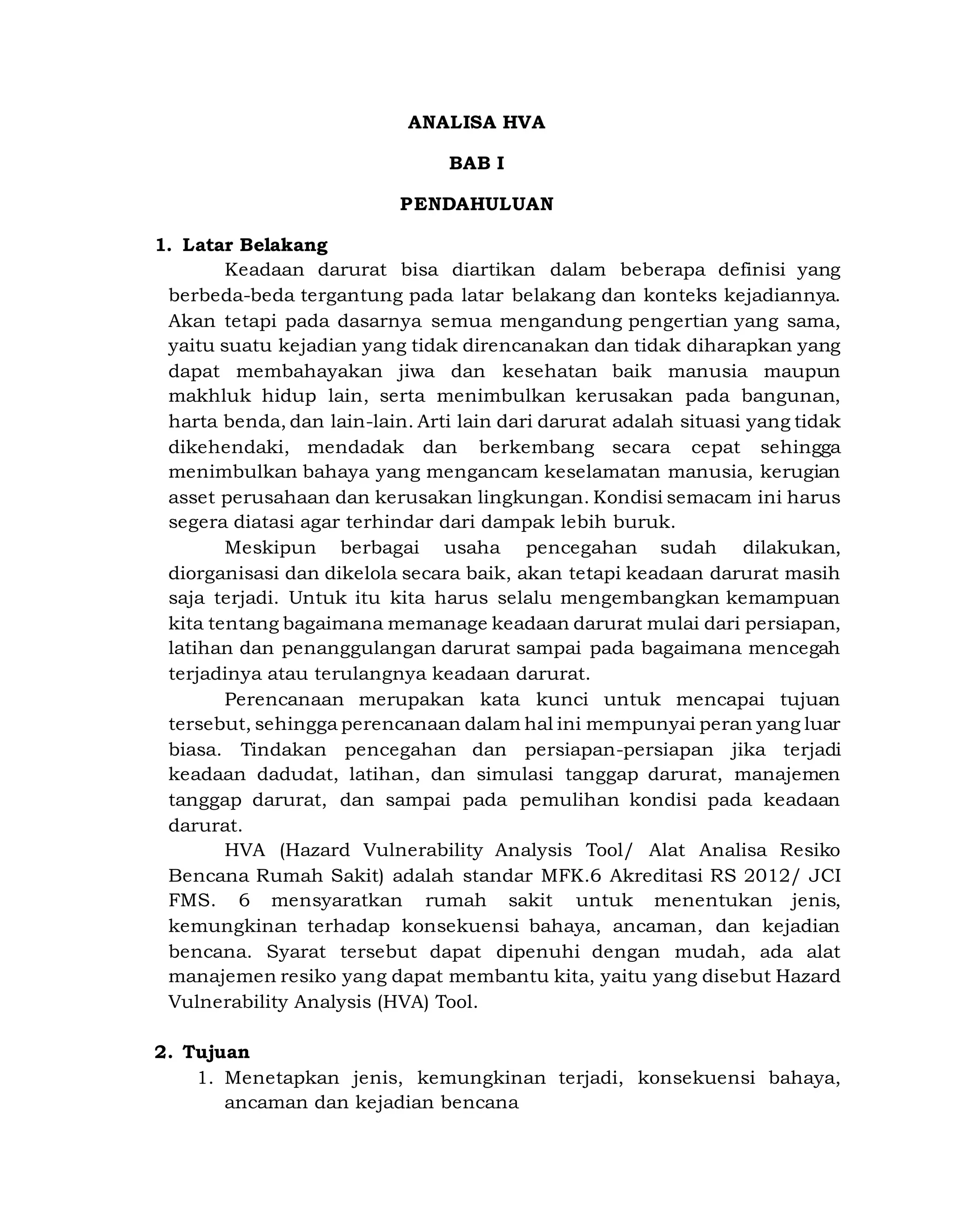 Analisa hva rs 2 | DOCX