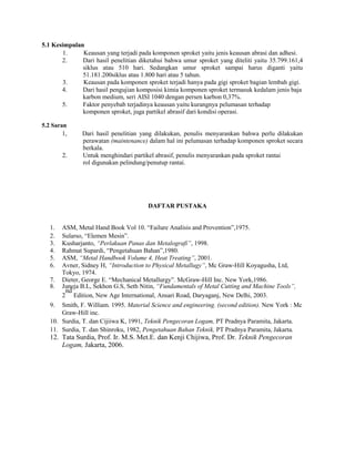 Analisa keausan pada sprocket | PDF