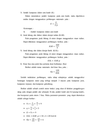 Analisa kumparan pada motor induksi | DOCX
