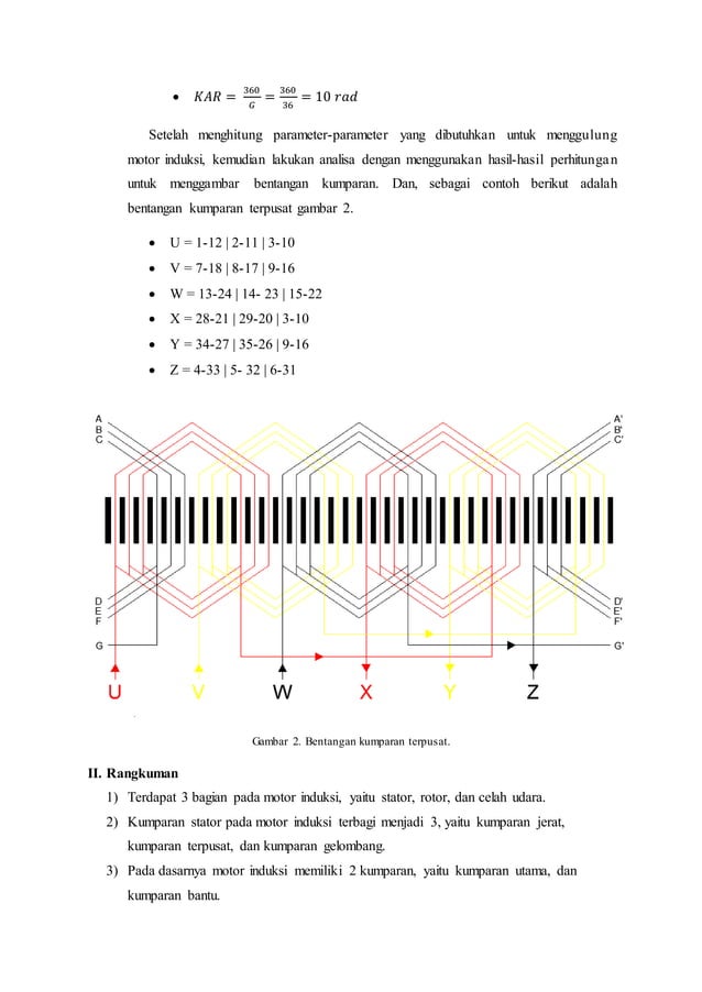 Analisa kumparan pada motor induksi | DOCX