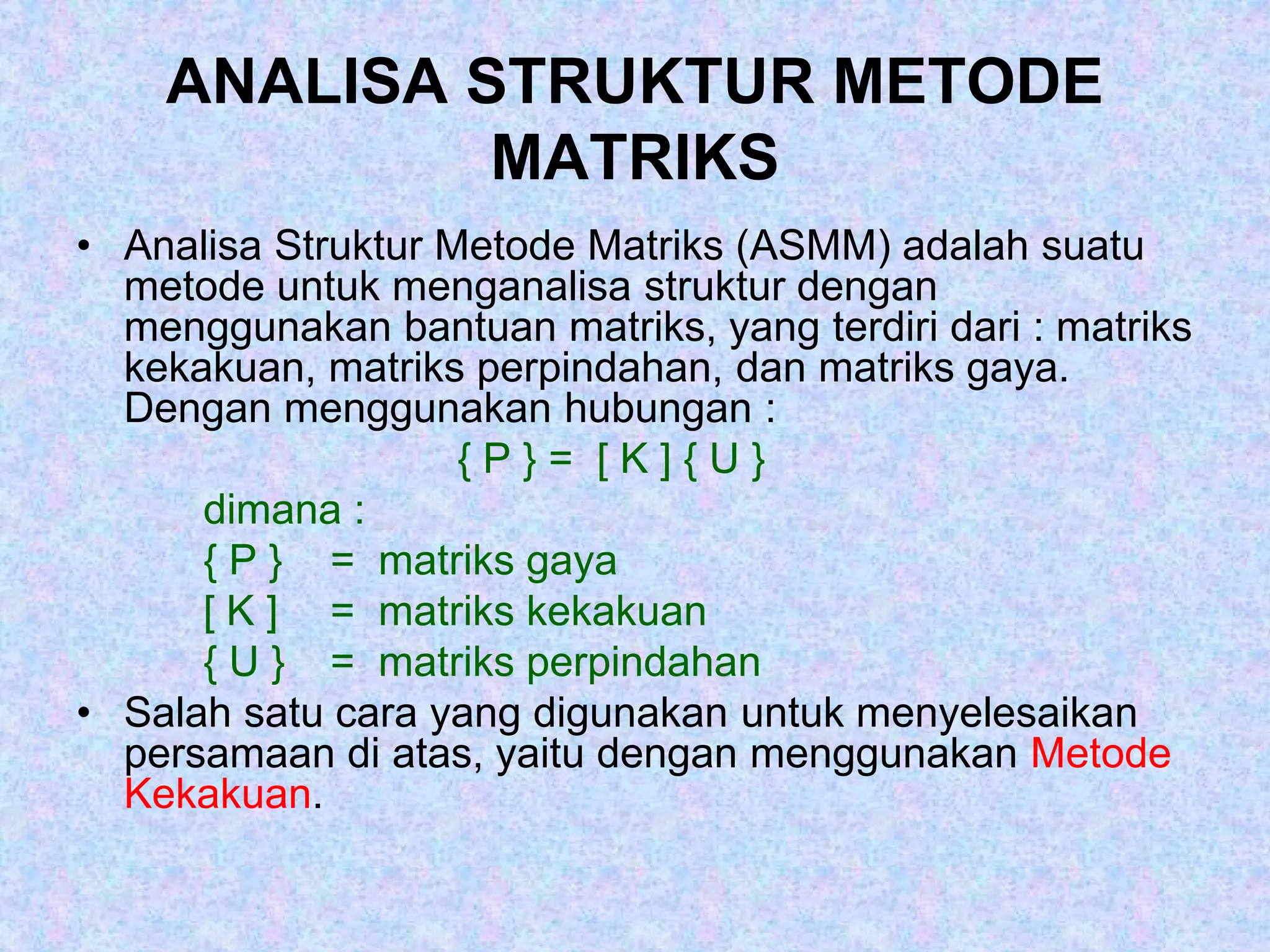 Analisa matriks | PDF