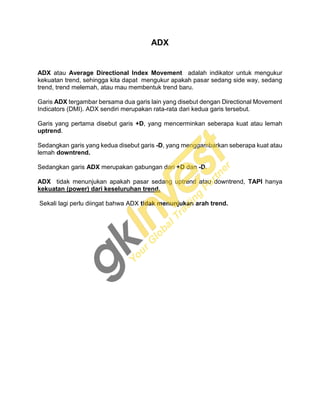 Analisa menggunakan indikator adx dan moving average | PDF