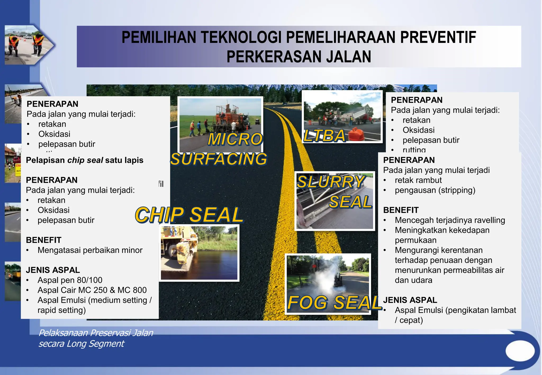 ANALISA PENCAPAIAN KEMANTAPAN JALAN DENGAN SISTEM KONTRAK LONGSEGMENT ...
