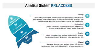 Analisa pengembangan sistem aplikasi krl access | PDF