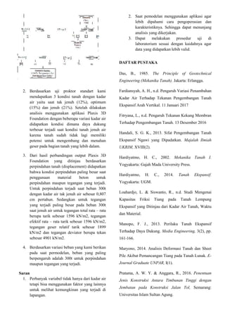 Analisa perilaku tanah ekspansif pada tiang pancang, ditinjau dari variabel kadar air, material ...