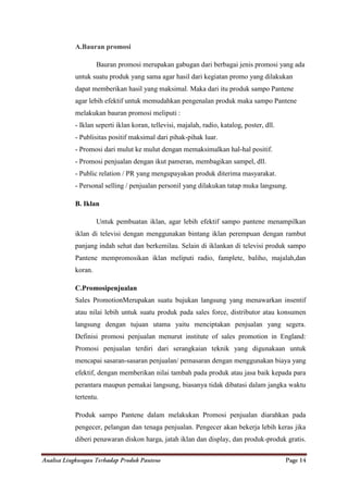 Analisa produk sampo pantene | DOCX