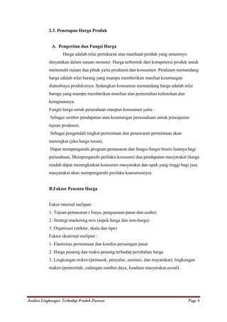 Analisa produk sampo pantene | DOCX