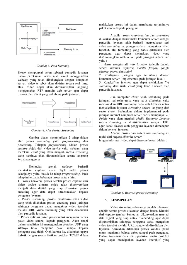 Analisa proses video streaming menggunakan rtp | PDF