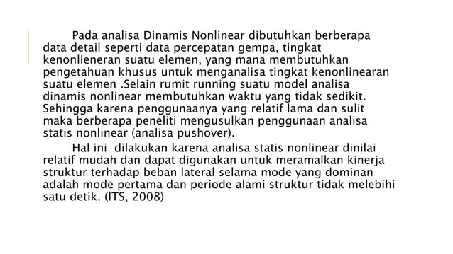 Analisa pushover kelompok 3 | PPTX