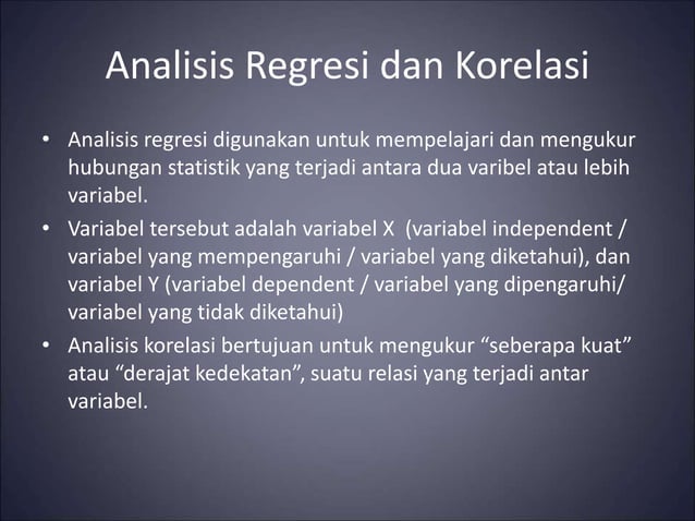 Analisa Regresi Korelasi Sederhana.ppt