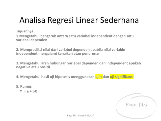 Analisa regresi linear sederhana.1.21