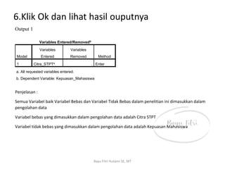 Analisa regresi linear sederhana.1.21