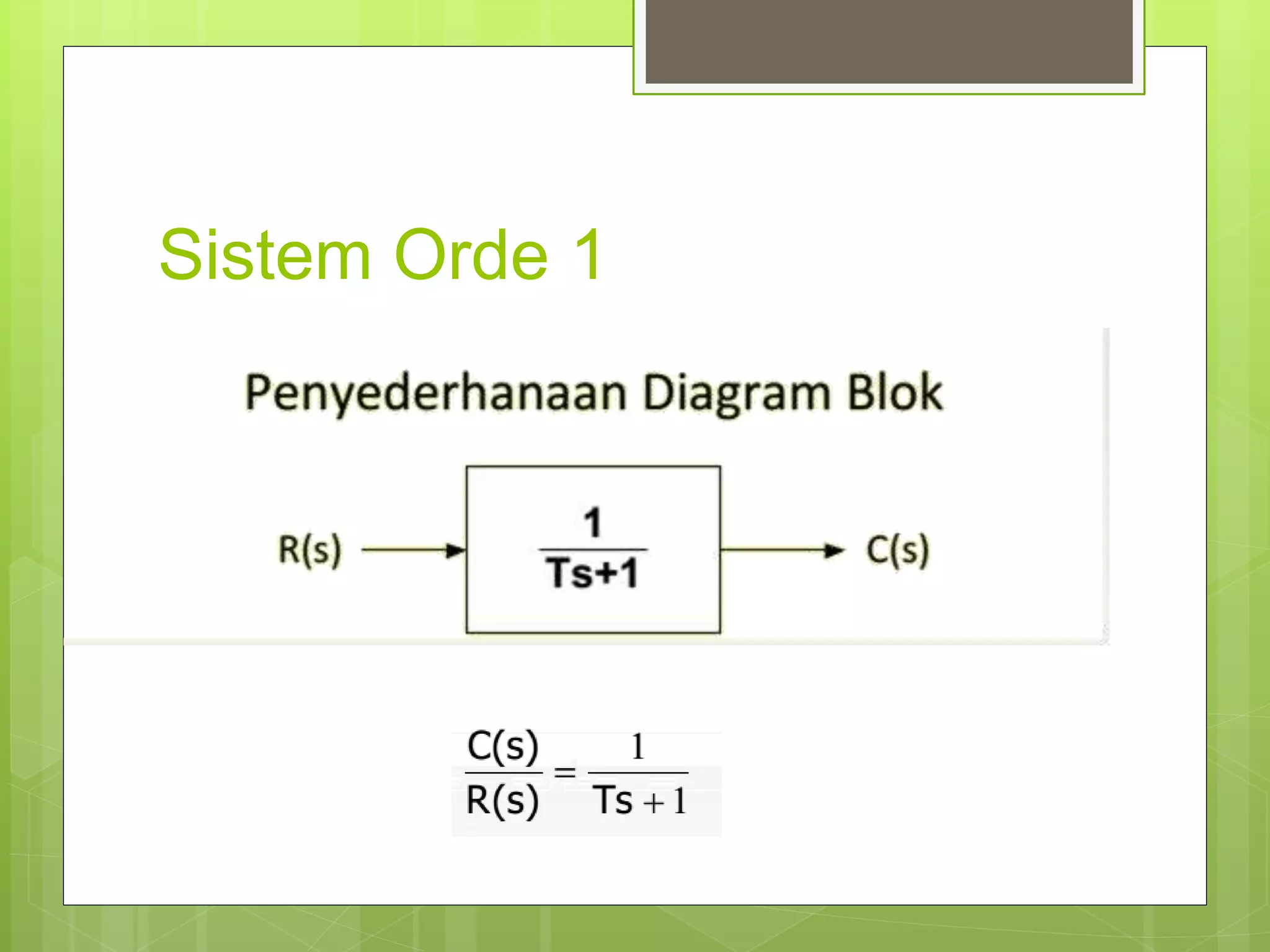 Analisa respon sistem | PPTX